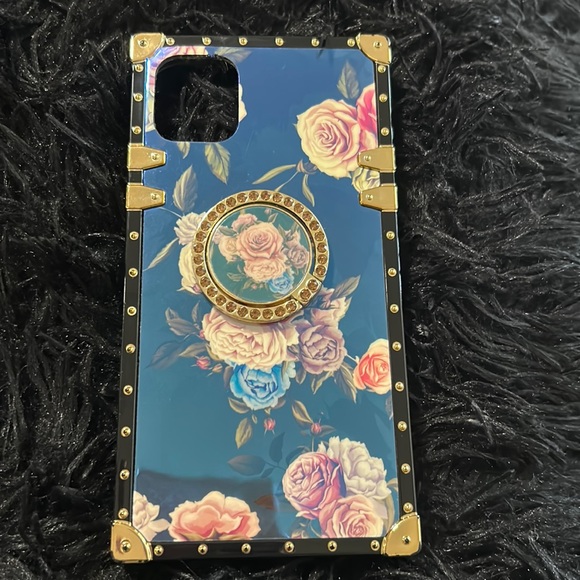 Cell Phones & Accessories | Iphone 11 Square Floral Chrome Case | Poshmark